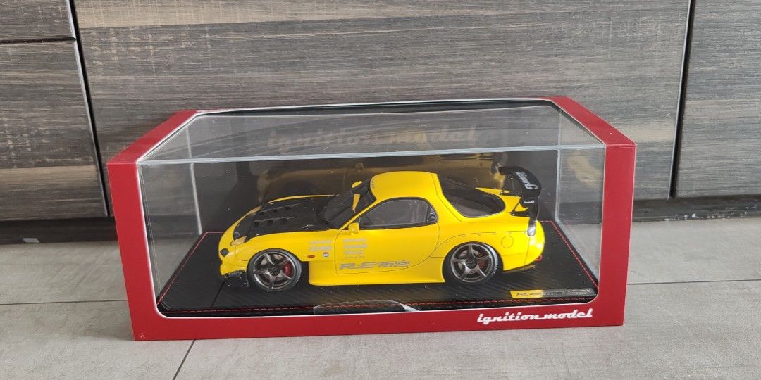 1/18 Ignition Model Mazda RX-7 (FD3S) RE Amemiya (Yellow) #1048, Hobbies & Toys, Toys & Games on ...
