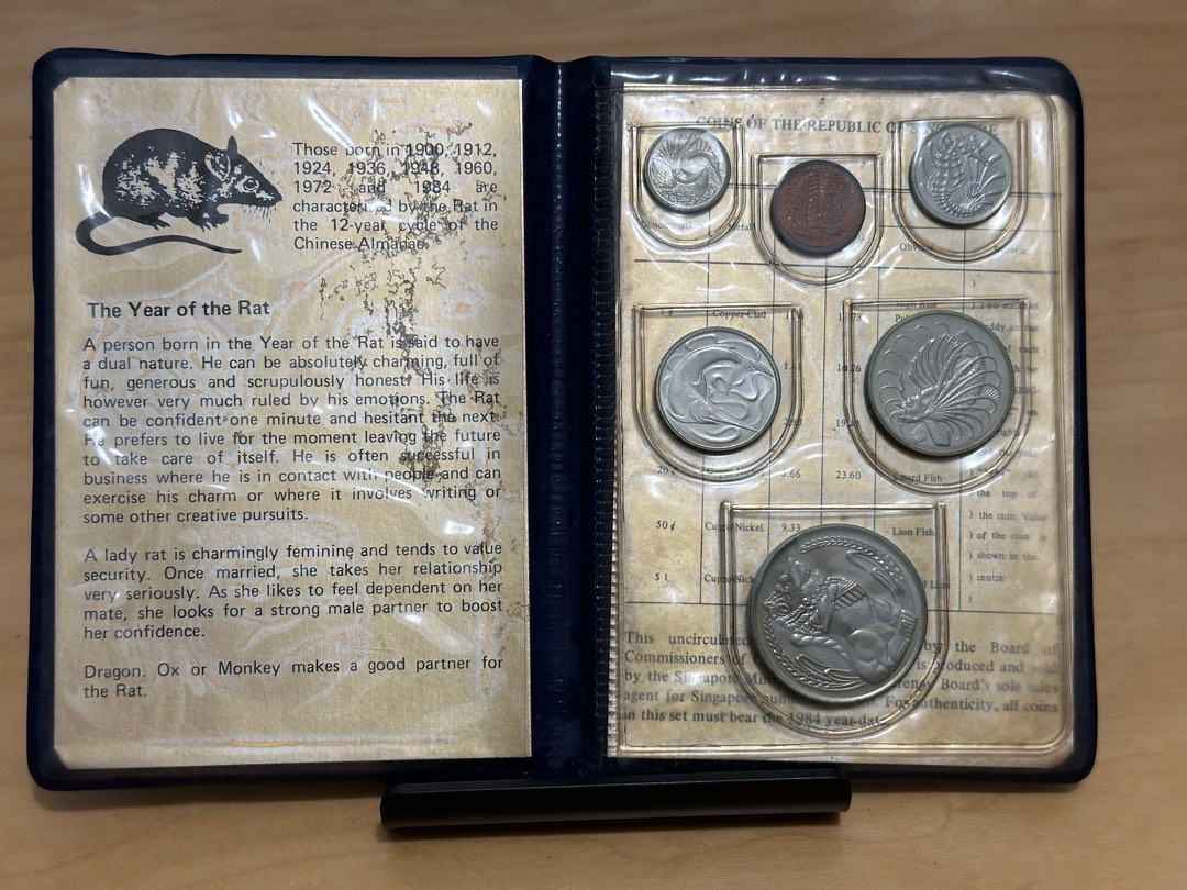 1984 Year of the Rat Uncirculated Coin Set, Hobbies & Toys, Memorabilia ...