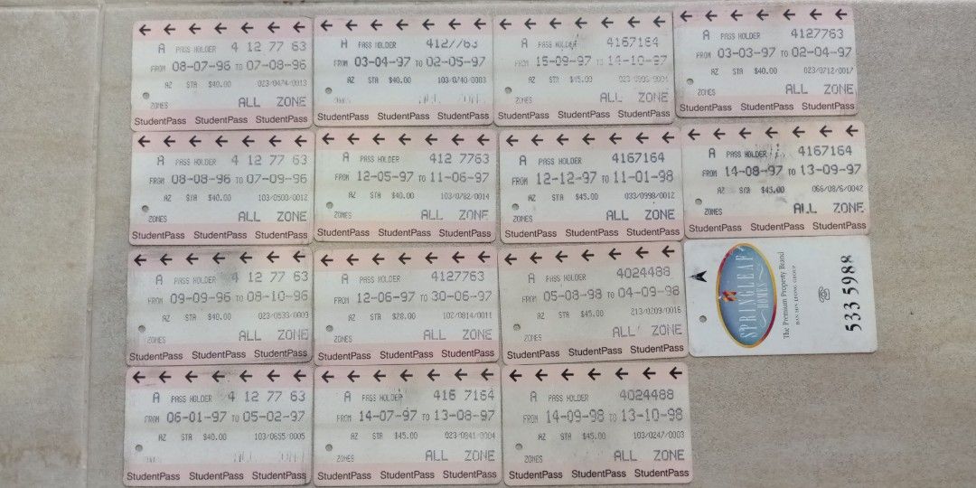 1990s MRT Student Concession Card, Hobbies & Toys, Memorabilia ...