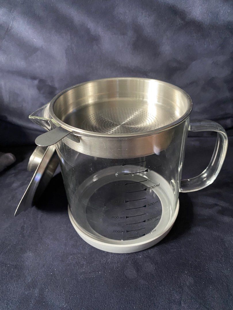 1 litre Oil Pitcher with 304 stainless steel filter, Furniture & Home ...