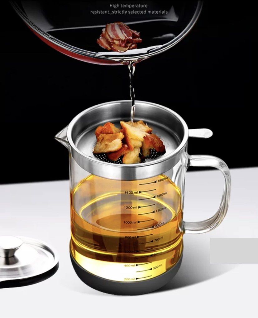 1 litre Oil Pitcher with 304 stainless steel filter, Furniture & Home ...