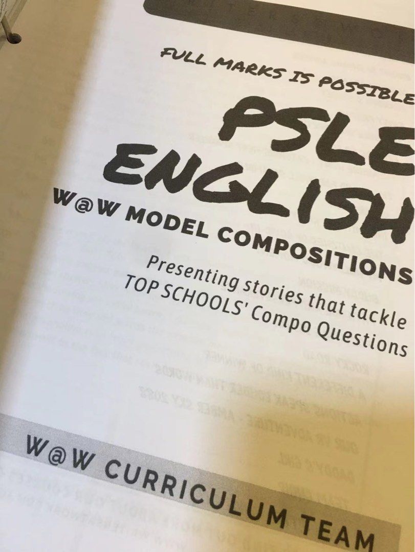 2023 wow psle p6 model compositions with technical not same as regular ...