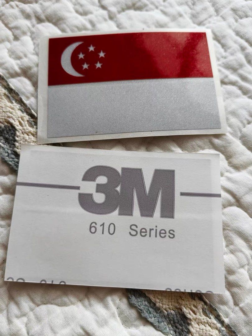 3M Reflective Singapore Flag Sticker, Hobbies & Toys, Stationery ...