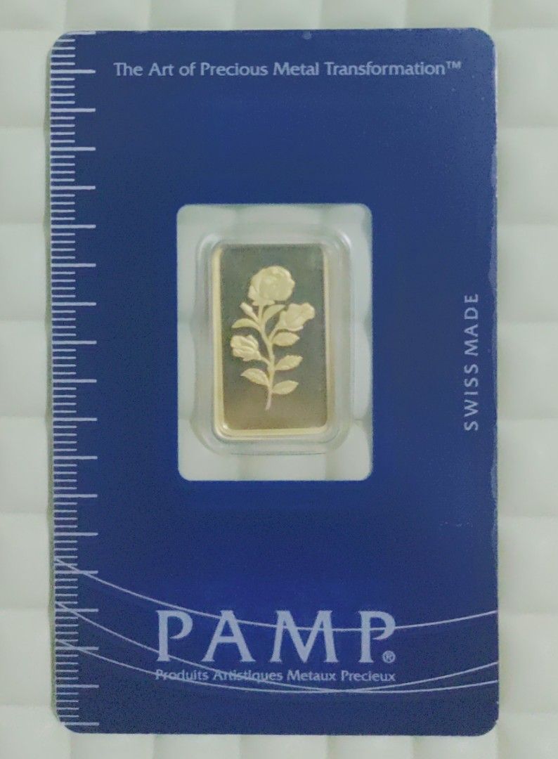 5g gold bar pamp suisse rose, Hobbies & Toys, Memorabilia ...