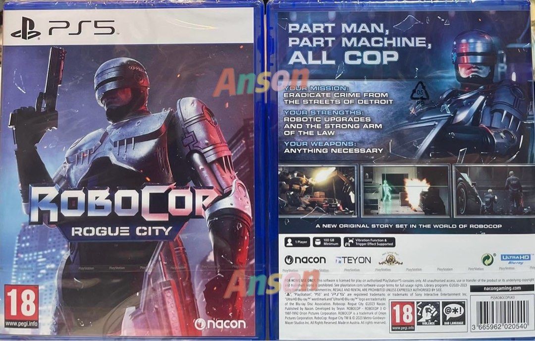 全新 PS5 鐵甲威龍 惡棍城市 RoboCop Rogue City 中英文, 電子遊戲, 電子遊戲, PlayStation - Carousell