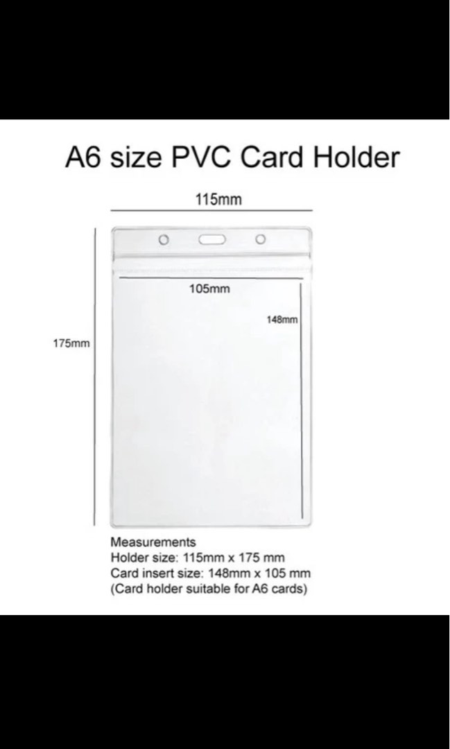 A6 ID PVC Exhibition Conference Card Holder Transparent Waterproof ...