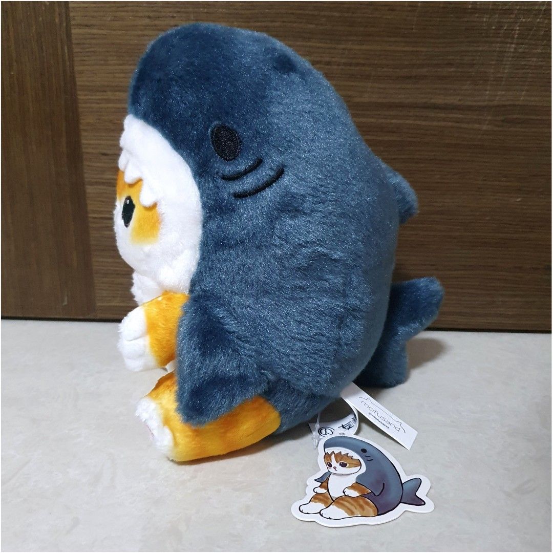 Authentic Mofusand Cat in Shark Suit 20cm Stuffed Plush Soft Toy ...