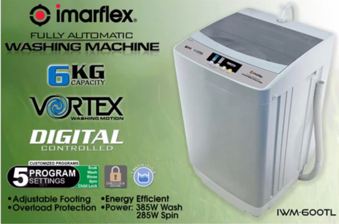 Automatic Washing Machine Imerflex, TV & Home Appliances, Washing ...