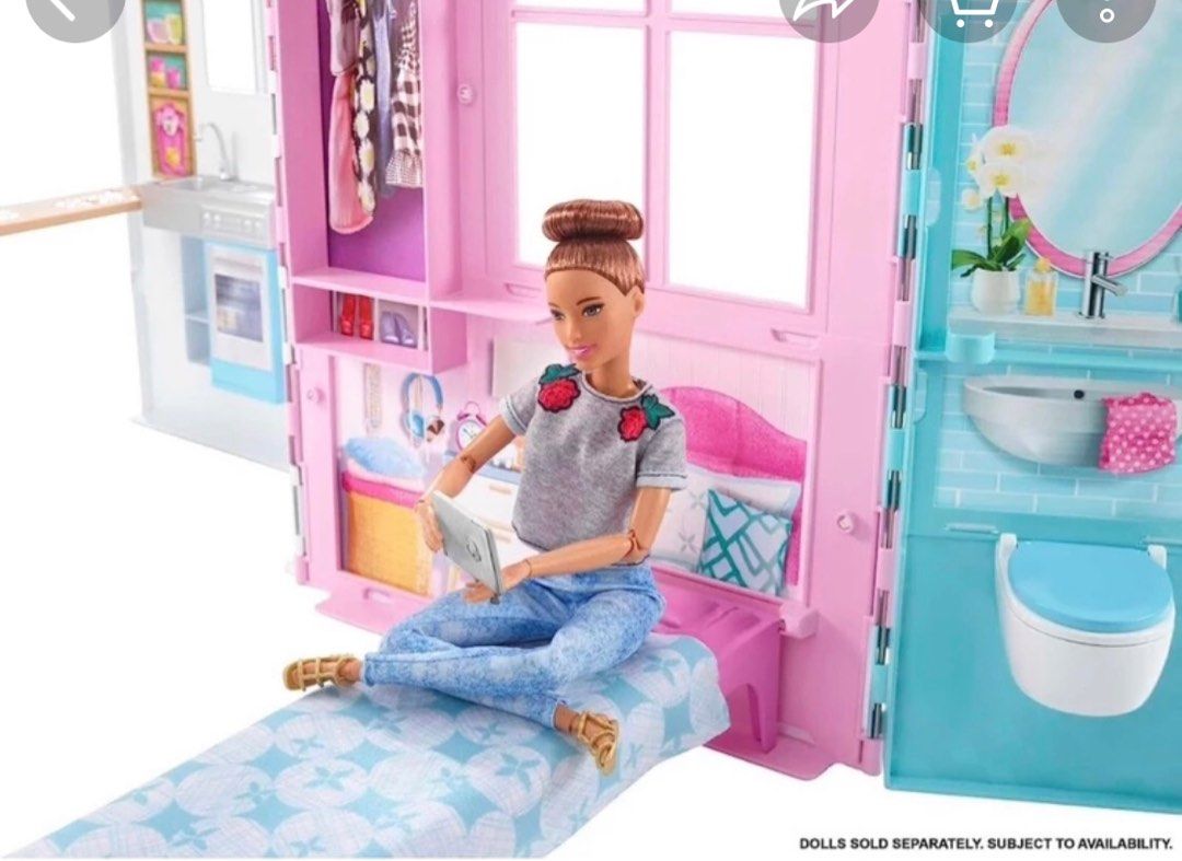 Barbie portable house, Hobbies & Toys, Toys & Games on Carousell