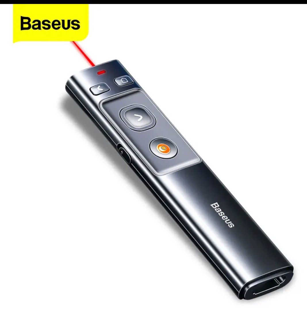 Baseus Wireless Presenter Pen 2.4Ghz USB C Adapter Handheld Remote ...