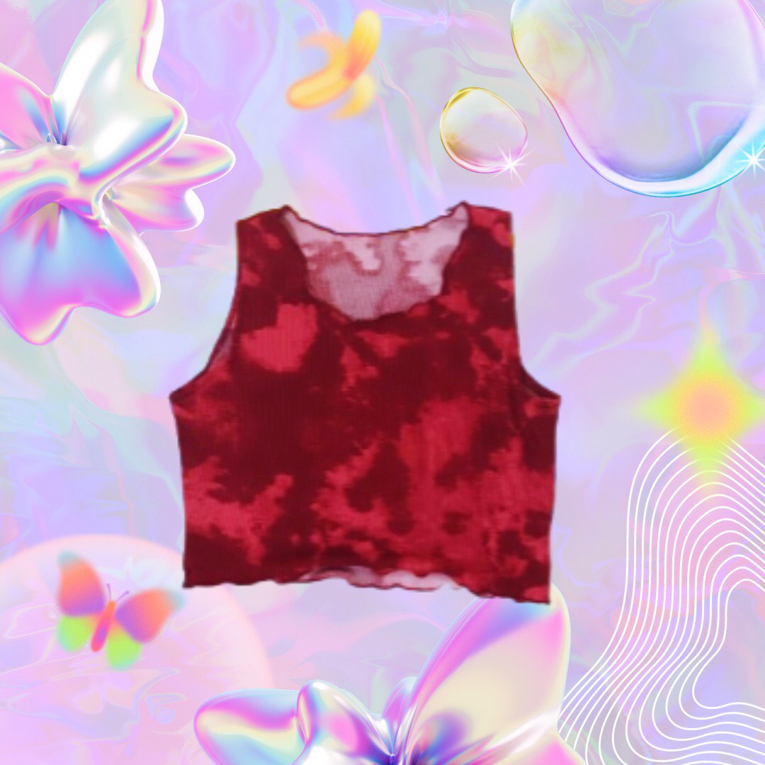 Bleached Red Tank Top, Women's Fashion, Tops, Sleeveless on Carousell