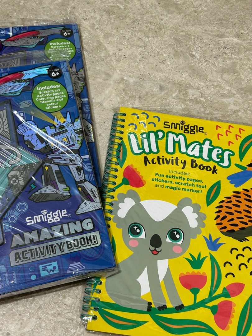 Brand new BN smiggle amazing activity book coloring drawing scratch ...