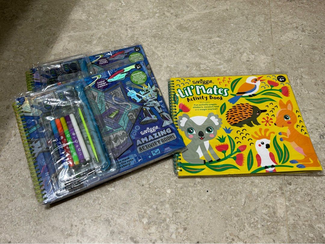 Brand new BN smiggle amazing activity book coloring drawing scratch ...