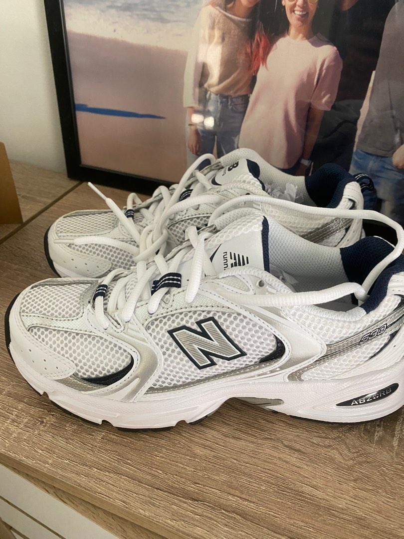 BRAND NEW New Balance (NB 530) White Silver Navy, Women's Fashion ...