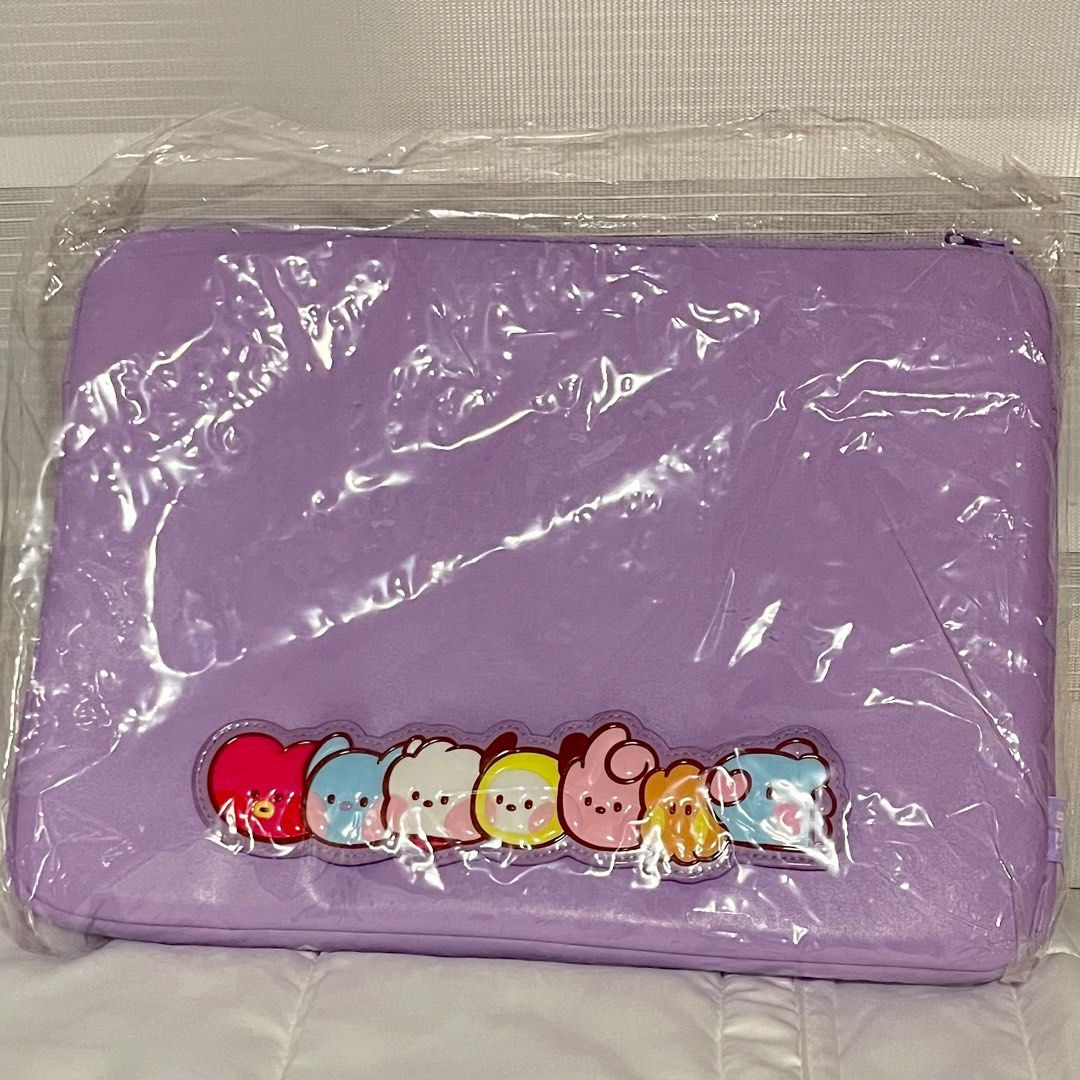 BT21 Laptop Sleeve, Women's Fashion, Bags & Wallets, Clutches on Carousell