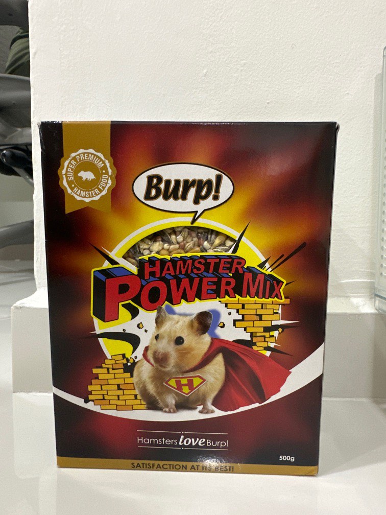 Burp! Hamster Power Mix 500g - 4 Box, Pet Supplies, Pet Food on Carousell