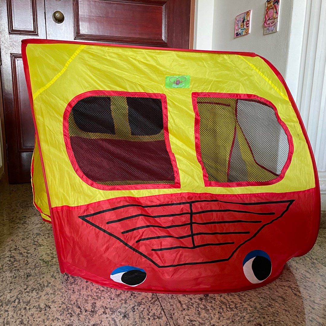 Bus tent pre-loved balls pit, Babies & Kids, Infant Playtime on Carousell