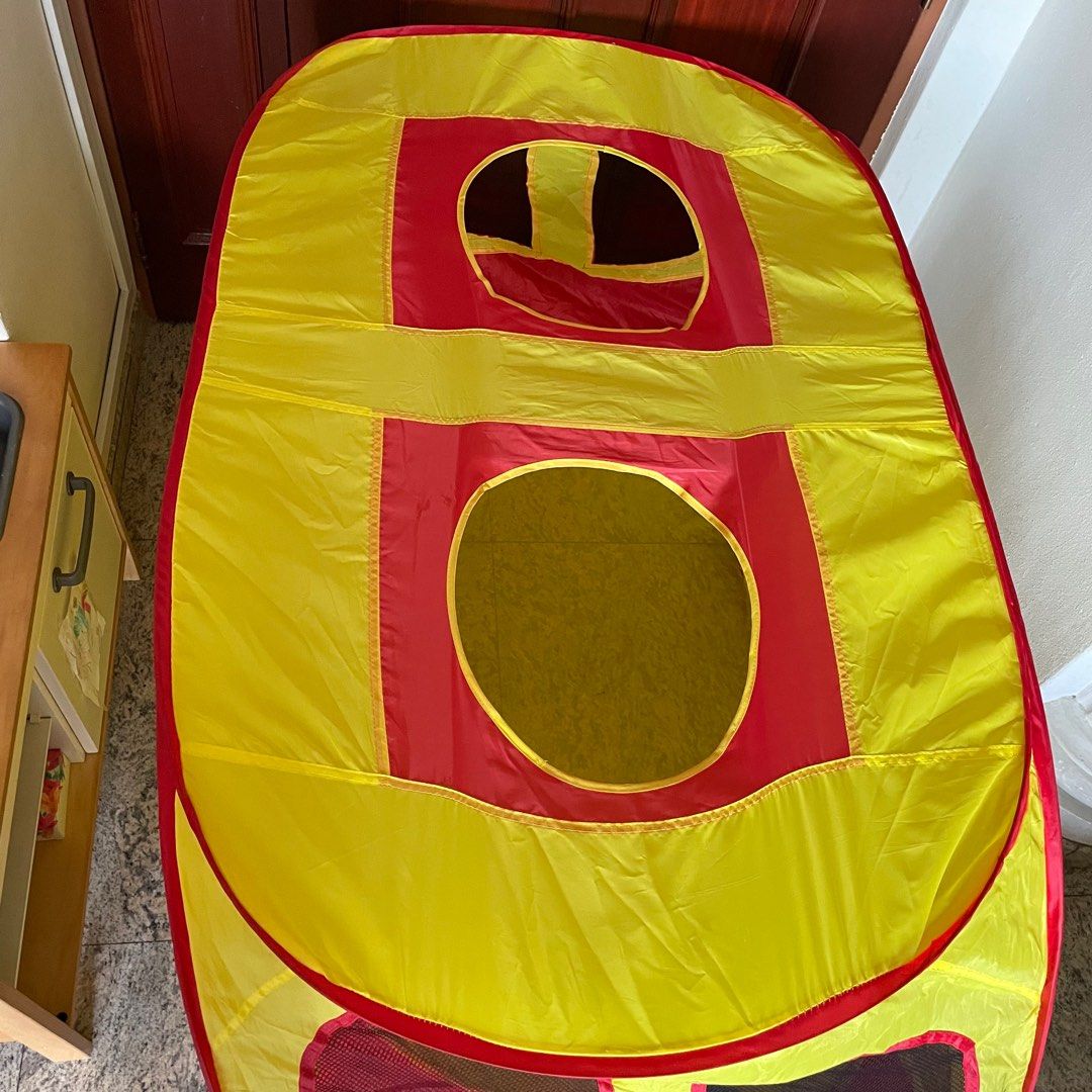 Bus tent pre-loved balls pit, Babies & Kids, Infant Playtime on Carousell