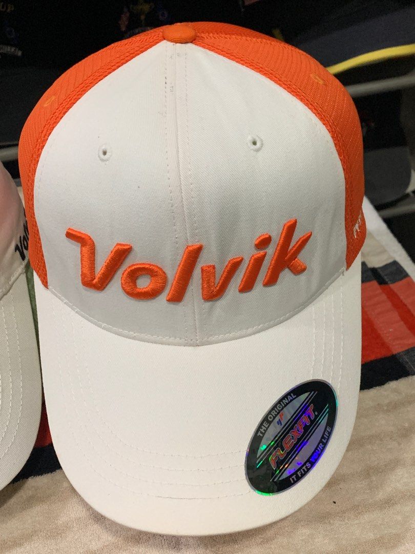 BUY 1 FREE 1 VOLVIK GOLF FULL CAP ORANGE & VOLVIK WHITE RM90 ONLY, Men ...