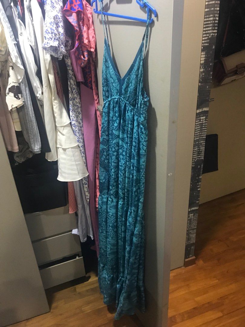 Cadet blue maxi dress, Women's Fashion, Dresses & Sets, Dresses on ...
