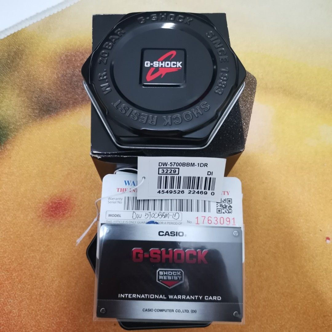 (ORIGINAL) Casio G-Shock Watches For Men DW 5700 BBM-1DR with Tag and ...