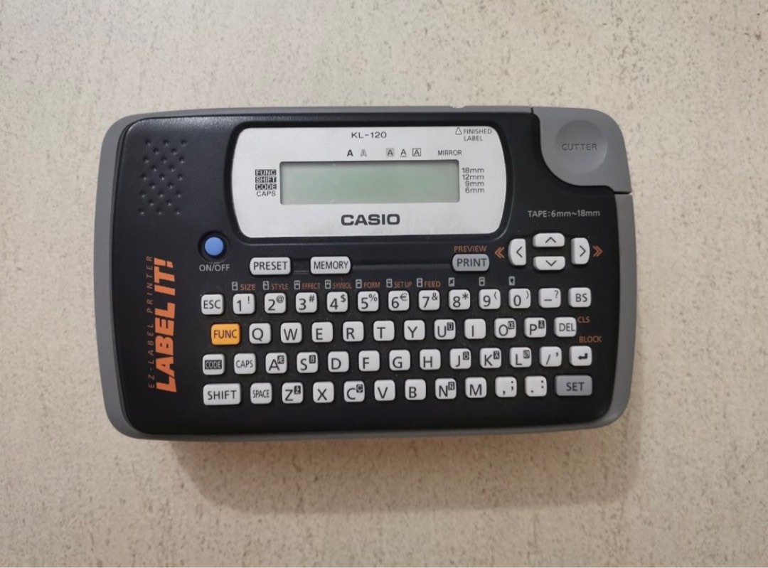 Casio Label Printer KL-120 Including Tape, Computers & Tech, Printers ...