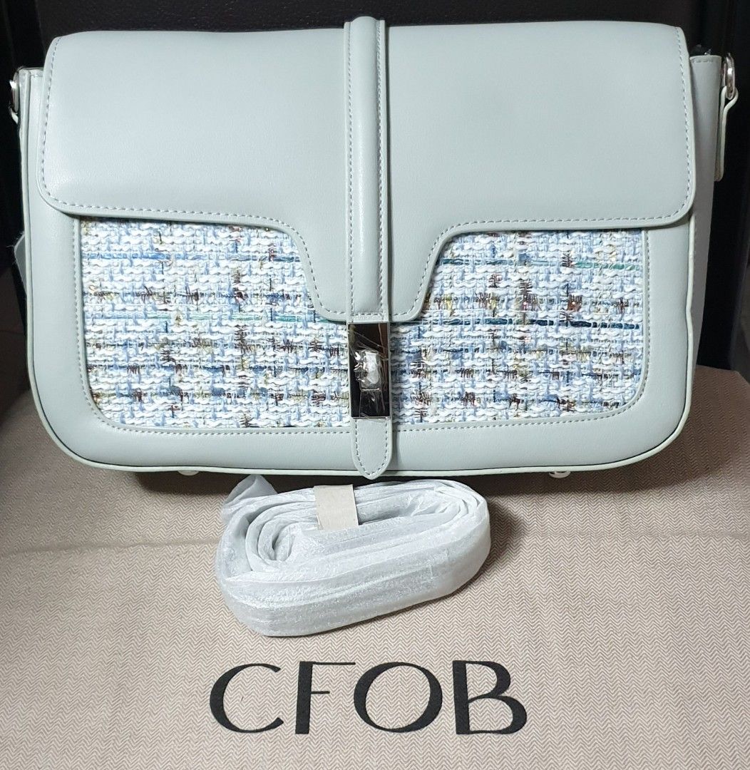 CFOB Phoebe v2 #16089E - Light Grey Tweed, Women's Fashion, Bags ...