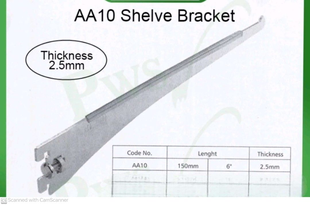 AA10 Chrome Steel Horizontal Upright Wall Shelf Brackets 8 Pieces ...