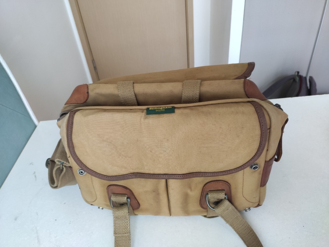 Classic Billingham camera bag with original side pouch and harness ...