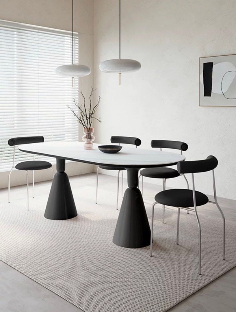 COMMA Modern Sintered Stone Dining Table, Furniture & Home Living ...