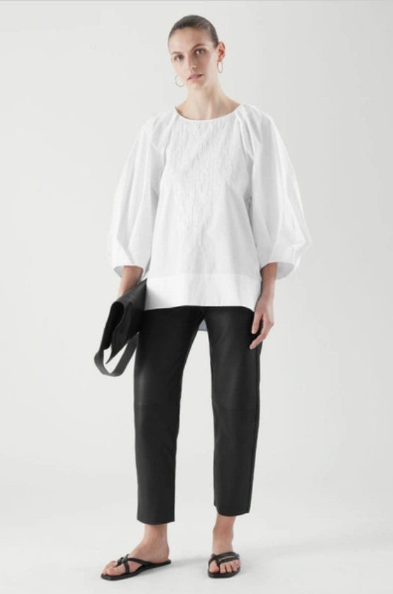 COS White Puffed Sleeves Top, Women's Fashion, Tops, Others Tops on ...