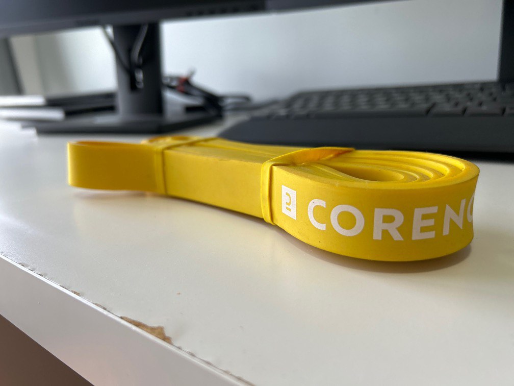 Decathlon yellow resistance band, Sports Equipment, Exercise & Fitness ...