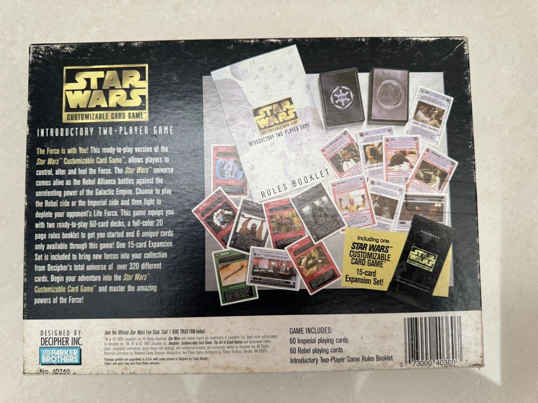 Decipher Star Wars Customisable Card Game - 2 player intro box, Hobbies ...