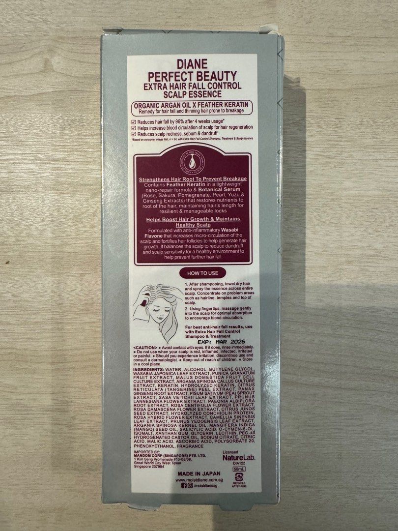 Diane Extra Hair Fall Control Scalp Revitalizing Essence, Beauty ...