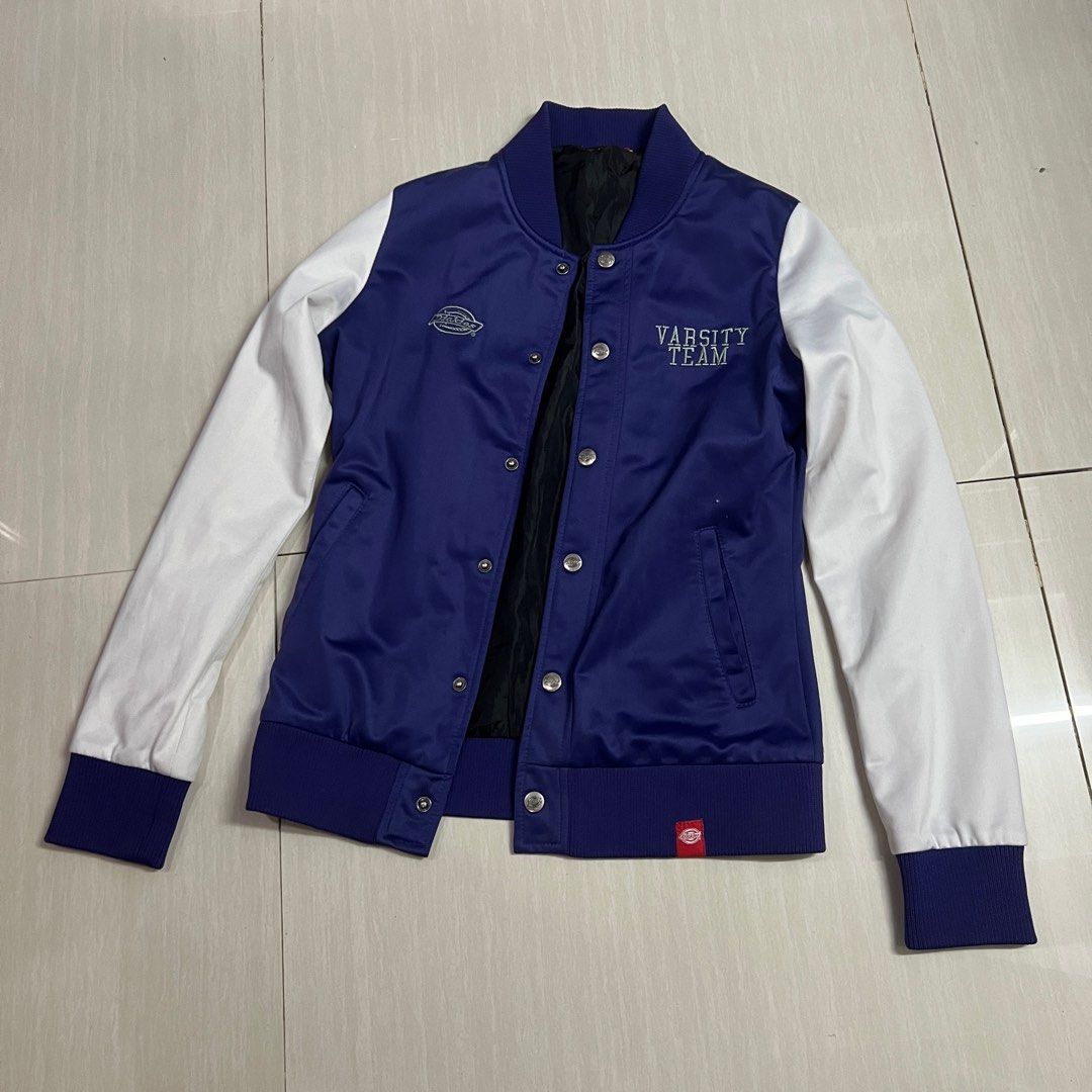 dickies purple and white varsity jacket, Women's Fashion, Coats ...