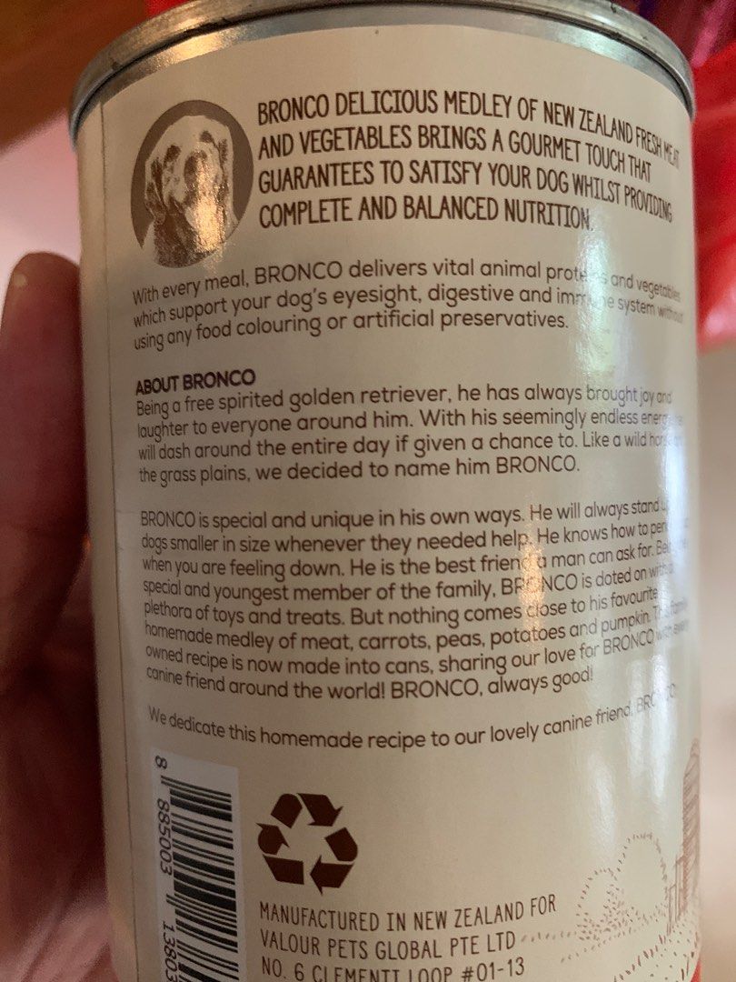 Dog can food Bronco, Pet Supplies, Pet Food on Carousell