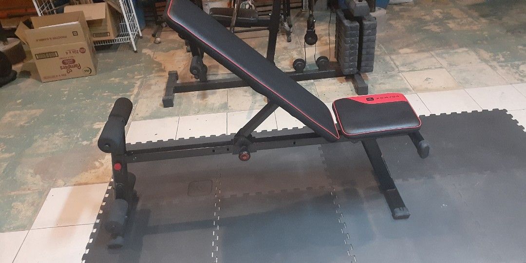 Domyos 500 Folding Incline Decline Weight Training Bench, Sports ...