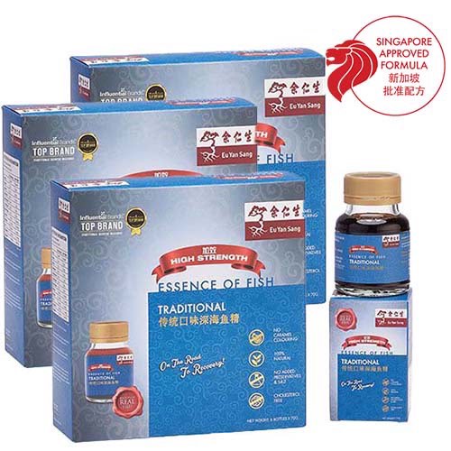 Eu Yan Sang [Bundle of 3] Traditional Essence Of Fish 6 bottles x 70g x ...