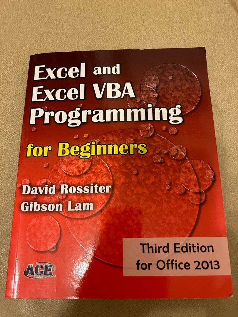 Excel and Excel VBA Programming for Beginner, 興趣及遊戲, 書本 & 文具, 教科書 - Carousell