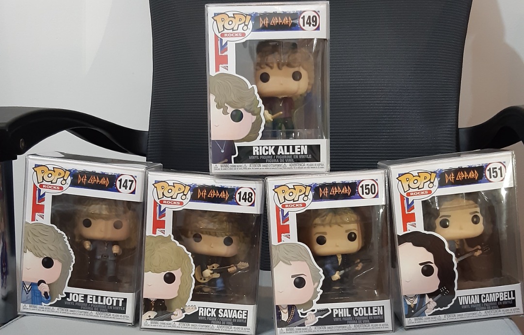 Funko Pop Rocks Def Leppard Complete Set with Protectors, Hobbies ...