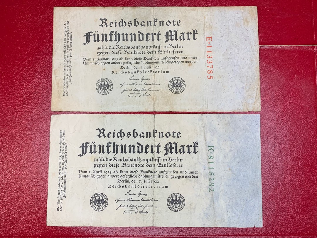 German 500 Mark 1922 Banknote, Hobbies & Toys, Collectibles ...