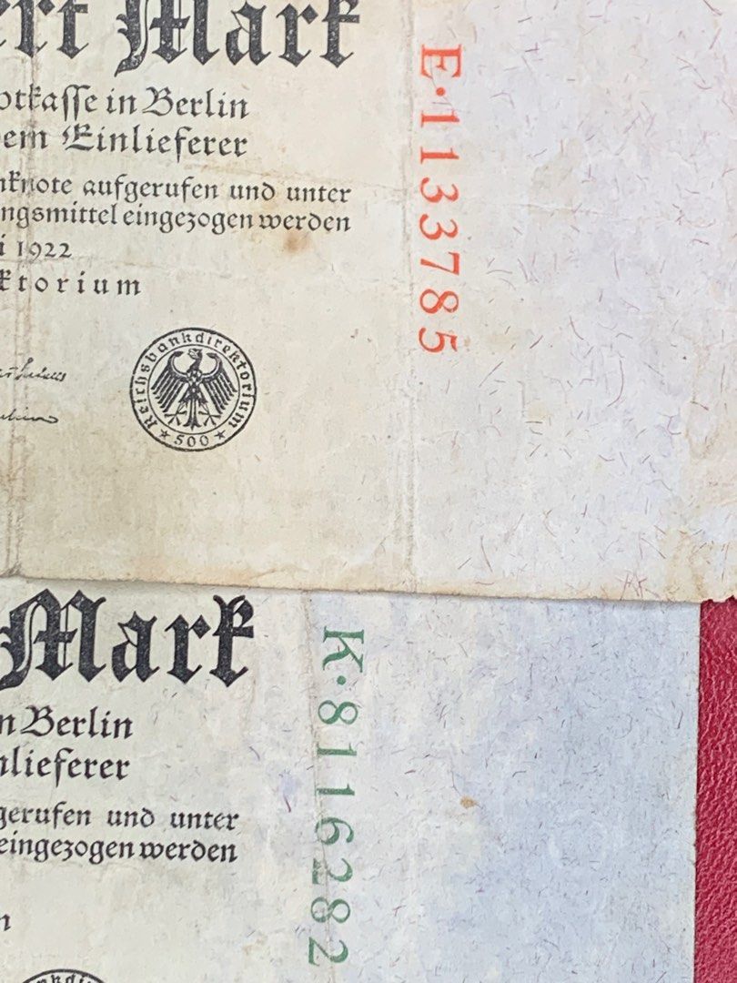 German 500 Mark 1922 Banknote, Hobbies & Toys, Collectibles ...