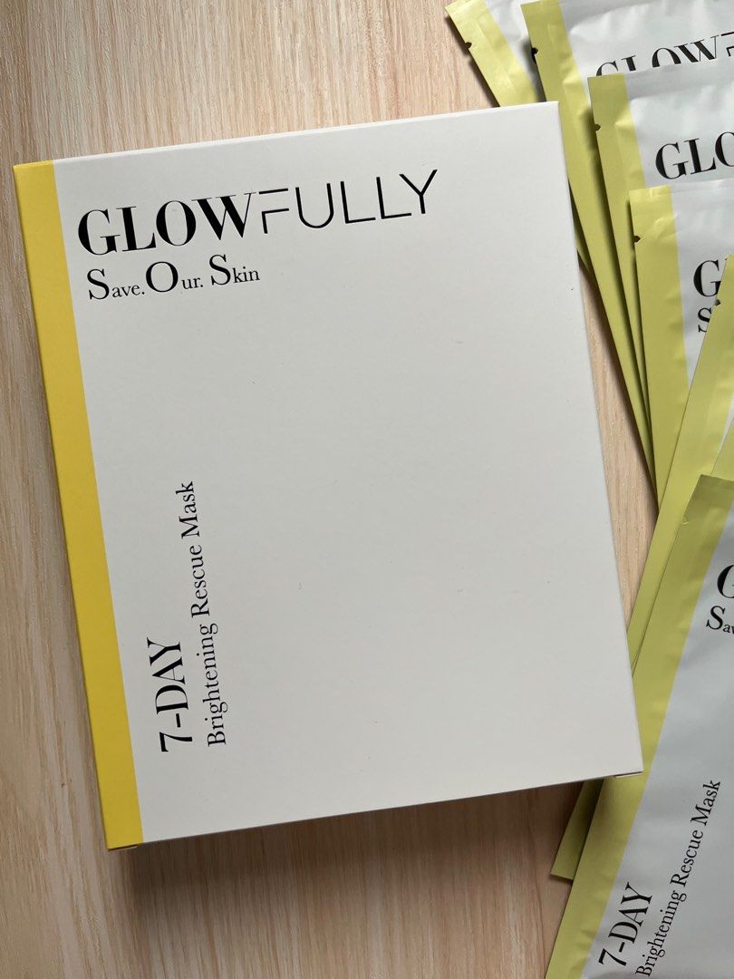 Glowfully Save Our Skin 7-day brightening rescue masks 7 sheets, Beauty ...