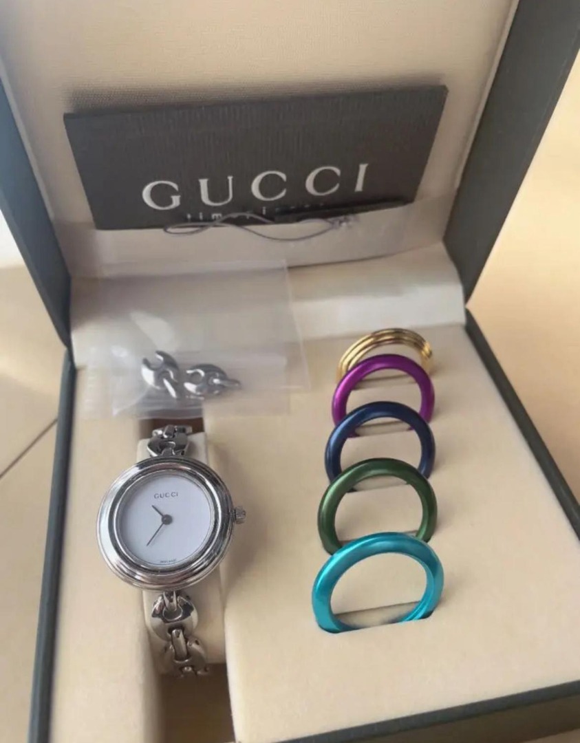 GUCCI change bezel watch silver Operation confirmed, Luxury, Watches on ...