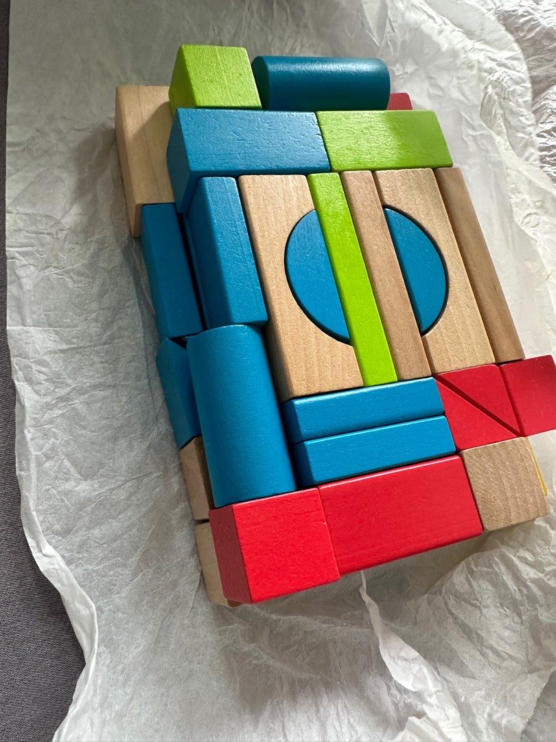 Hape blocks for child learning, Hobbies & Toys, Toys & Games on Carousell