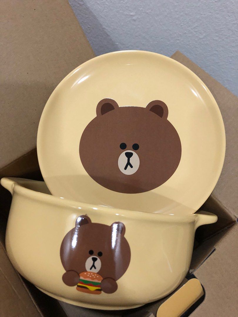 HK MCD Line Friends Bowl with lid x 2, Furniture & Home Living ...