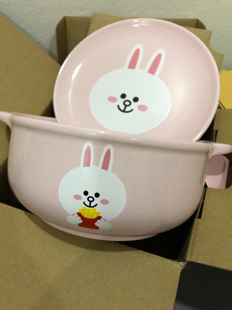 HK MCD Line Friends Bowl with lid x 2, Furniture & Home Living ...