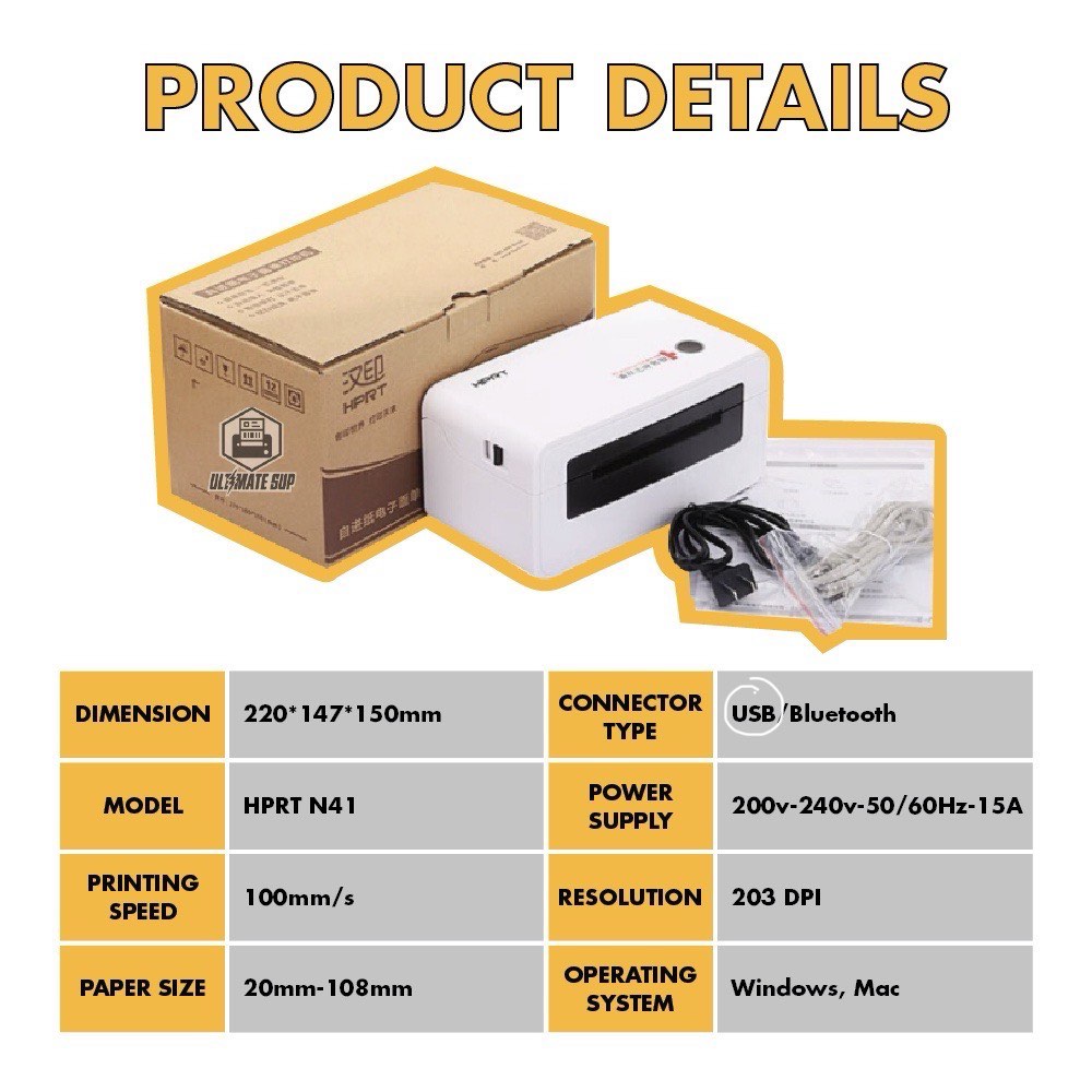 HPRT N41 Thermal Printer, Computers & Tech, Printers, Scanners ...