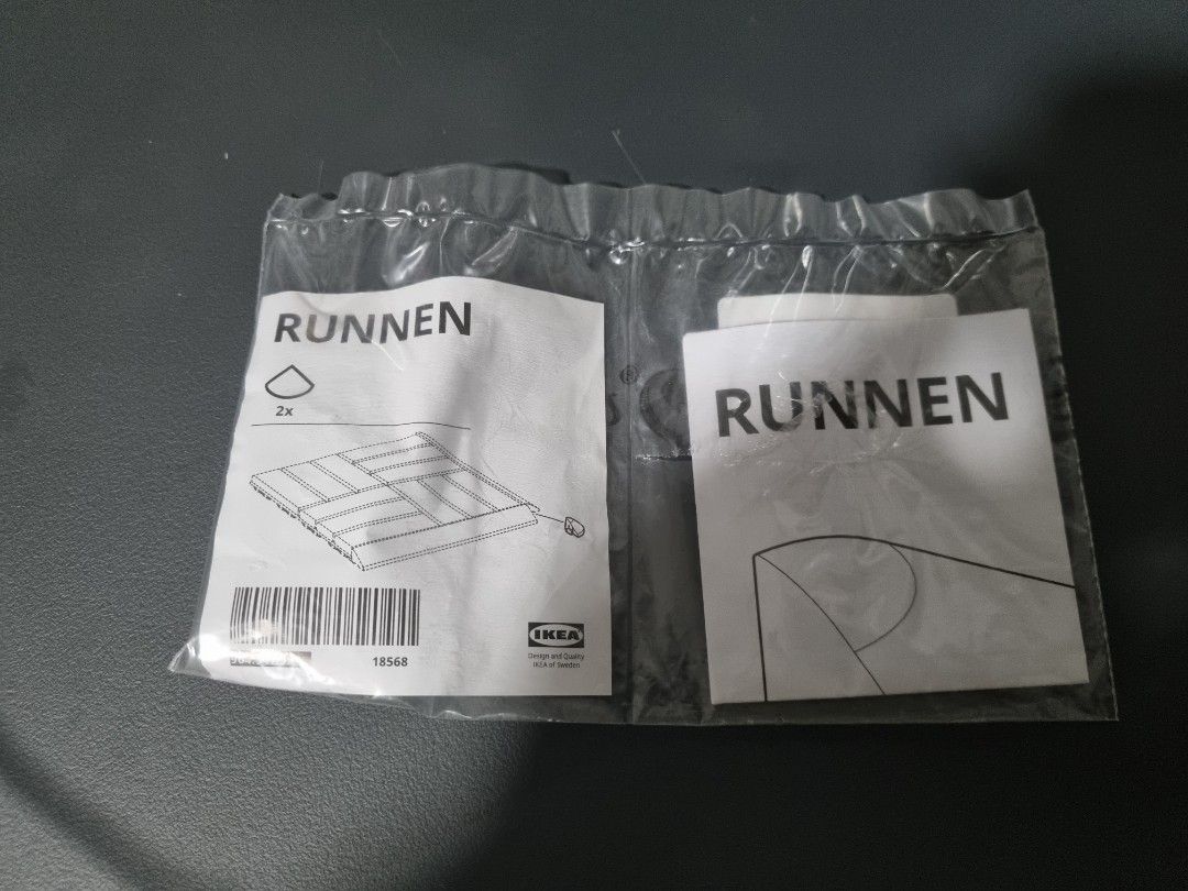 Ikea RUNNEN Corner strip, outdoor floor decking, dark grey, Furniture ...