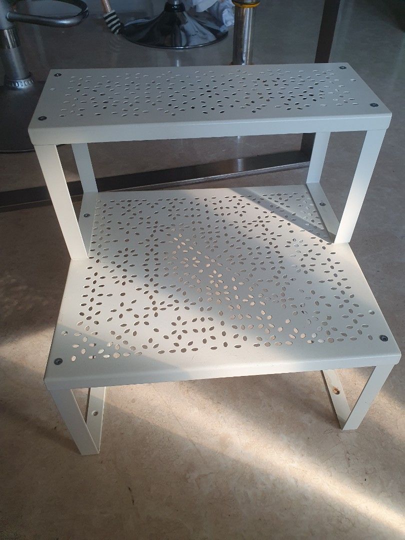 Ikea Variera 2 tier metal display shelves shelf insert, Furniture ...
